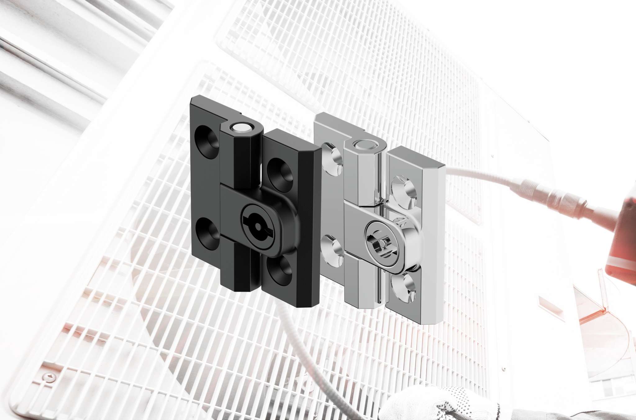 Our Screw-on Hinge with integrated locking is great for HVAC ...